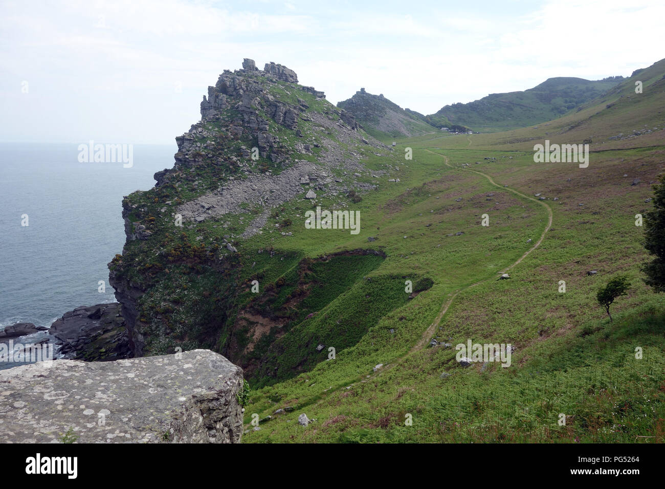 Castle Rock in the Valley of Rocks on the South West Coastal Path ...