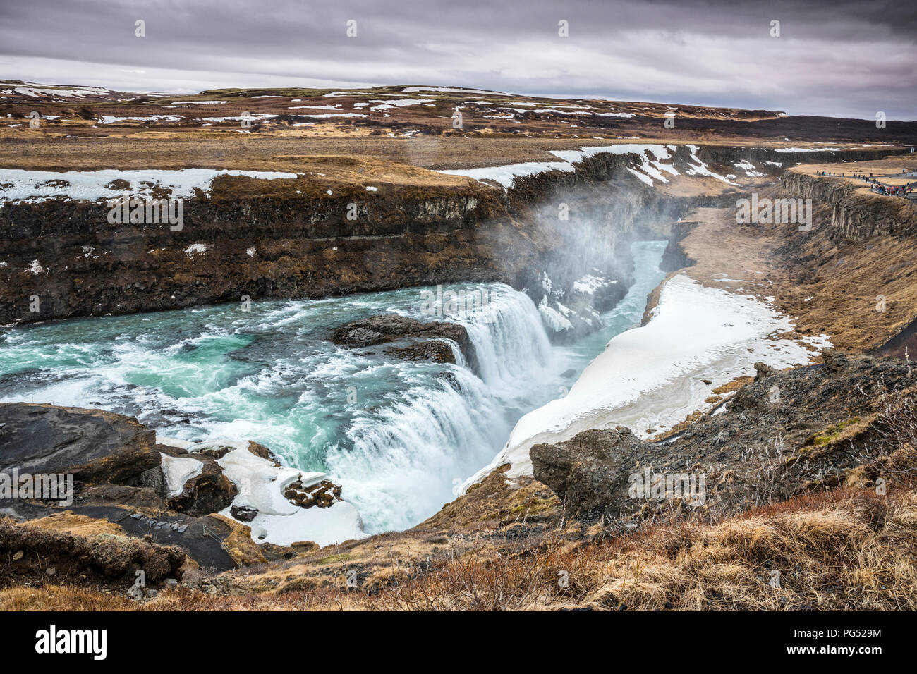 Icelandic cascade stunning waterfall river hi-res stock photography and ...