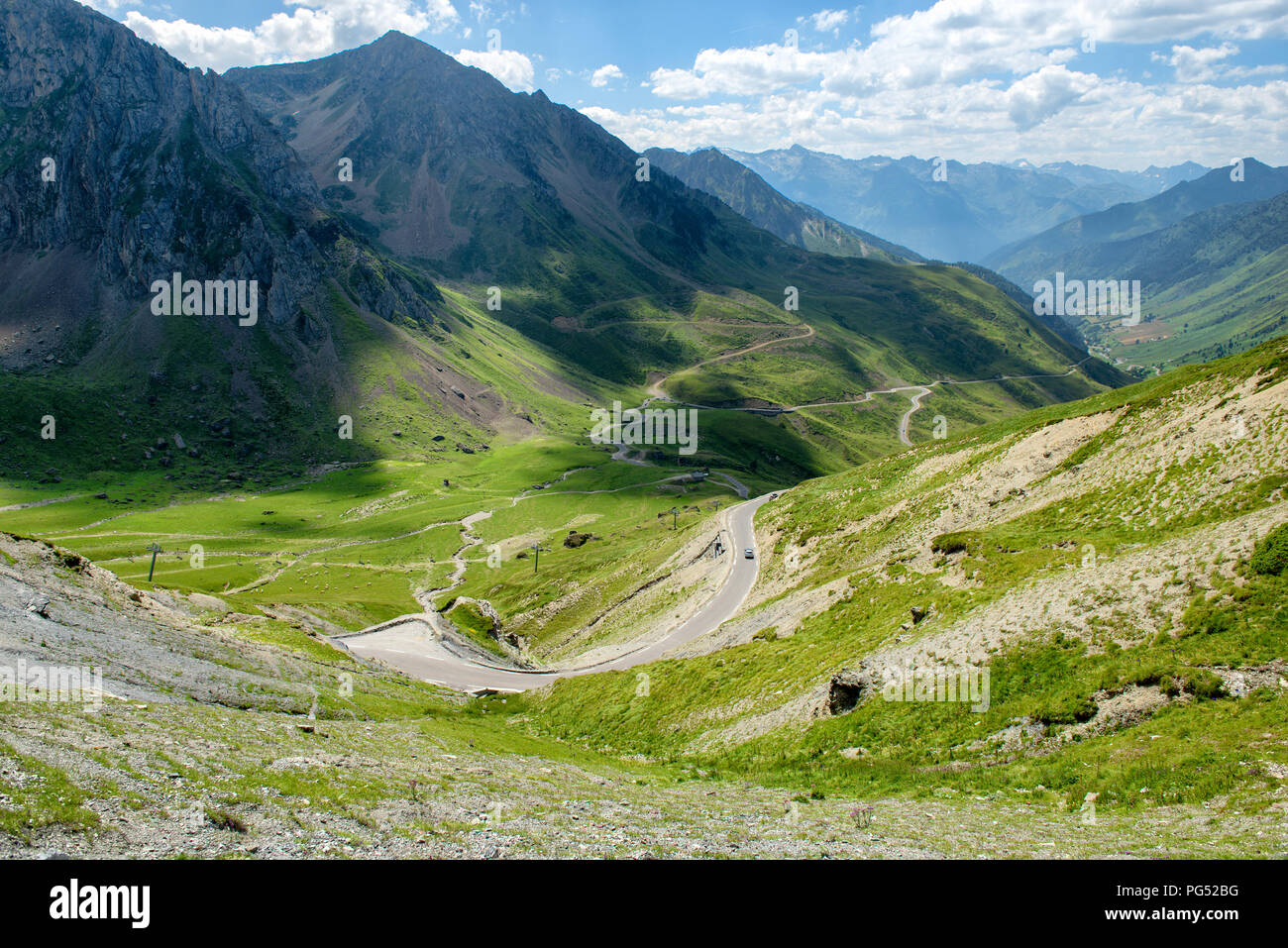 a view of Col du Tourmalet in pyrenees mountains Stock Photo - Alamy