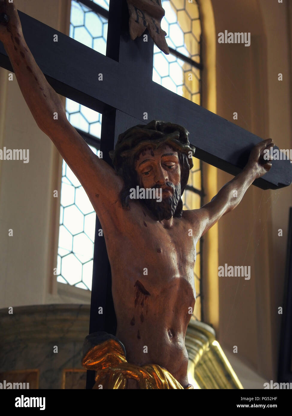 Jesus christ crucifix sculpture Stock Photo - Alamy
