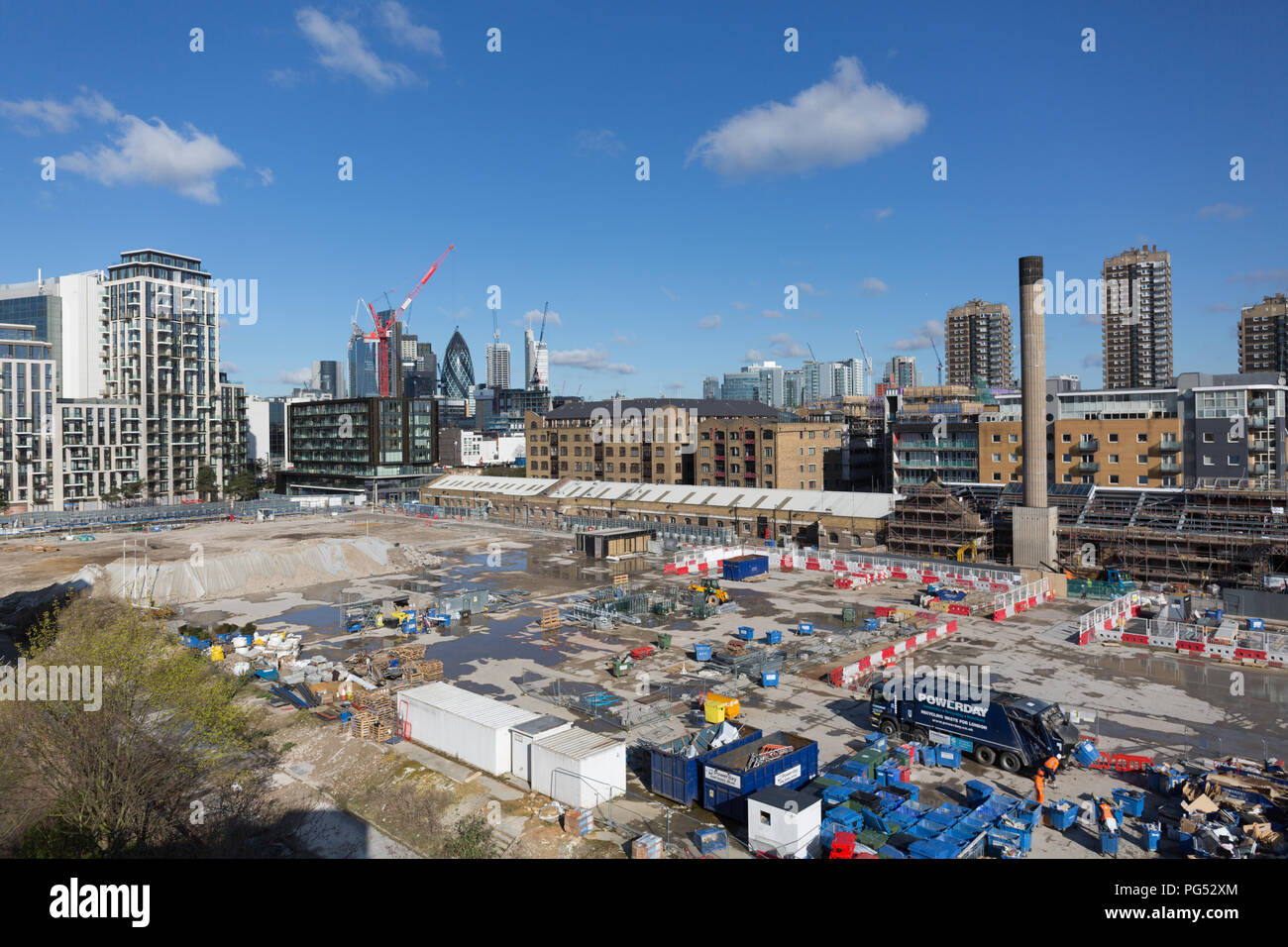 London Dock construction site, Wapping London Stock Photo - Alamy