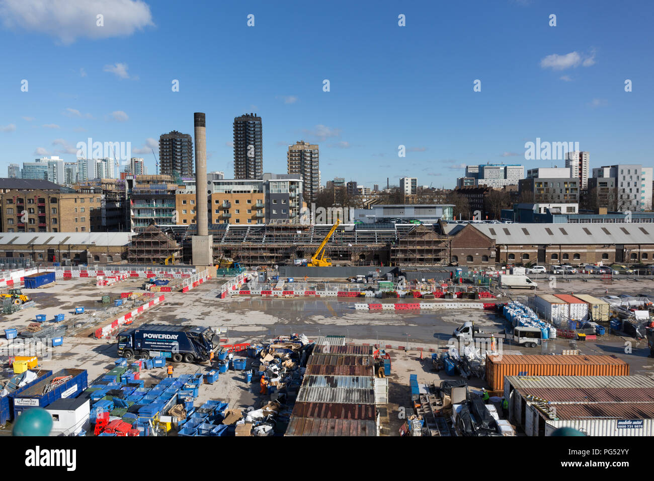 London Dock construction site, Wapping London Stock Photo - Alamy