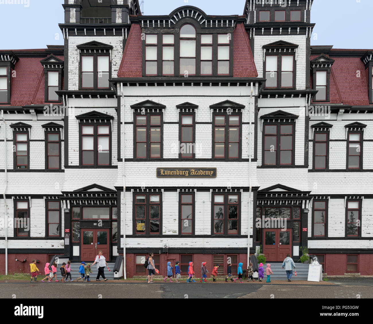 Children on first day of school at the Lunenburg Academy on Kaulbach ...