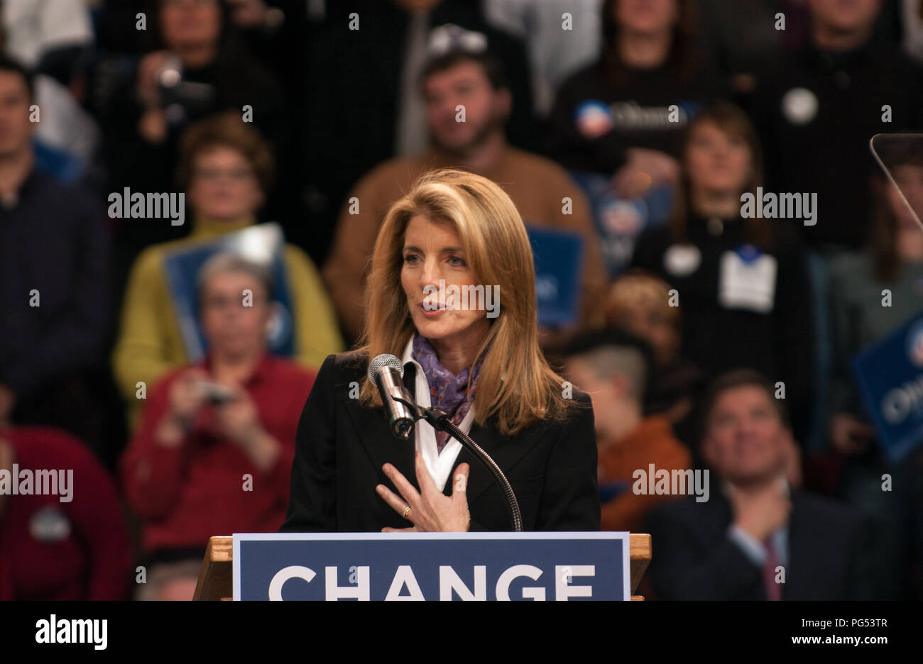 caroline kennedy at Obama Rally, Denver, Jan 30, 2008 Stock Photo - Alamy
