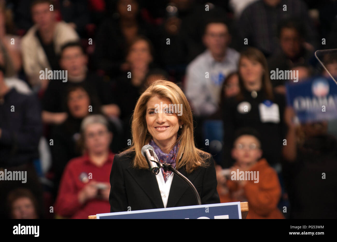 caroline kennedy at Obama Rally, Denver, Jan 30, 2008 Stock Photo - Alamy