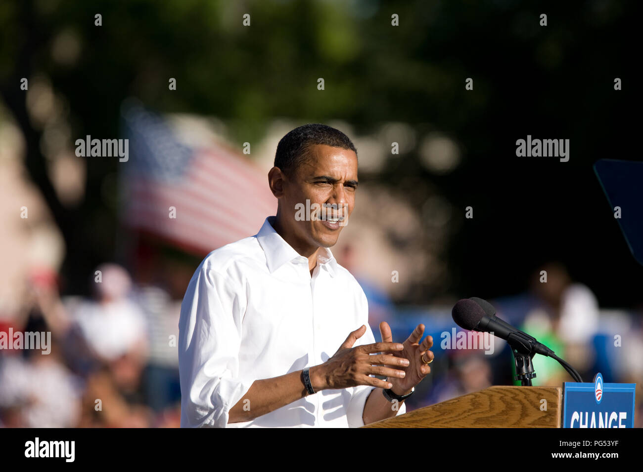Barak Obama in Pueblo, Colorado Stock Photo - Alamy