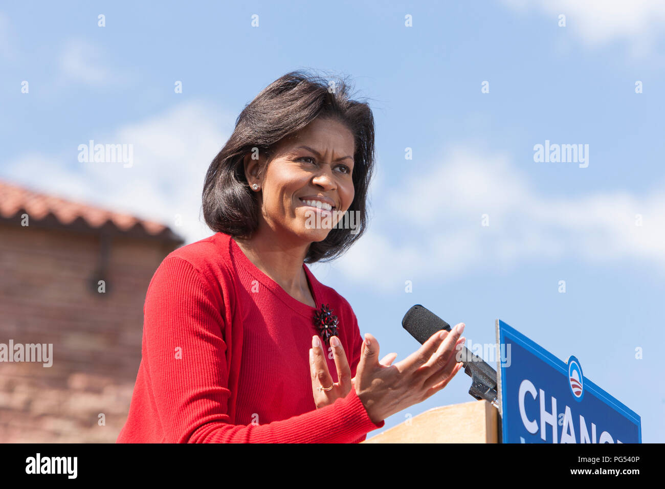 Michelle obama speaking hi-res stock photography and images - Alamy