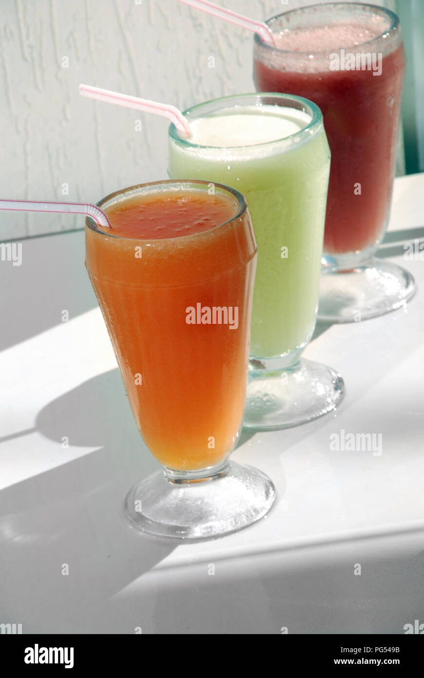 Delicious fruit juices Stock Photo - Alamy