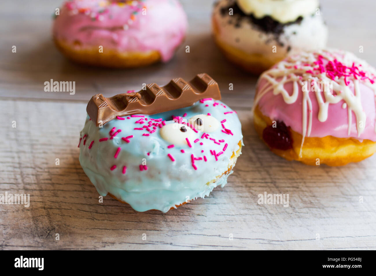 Assorted Homemade Gourmet Donuts Stock Photo - Alamy