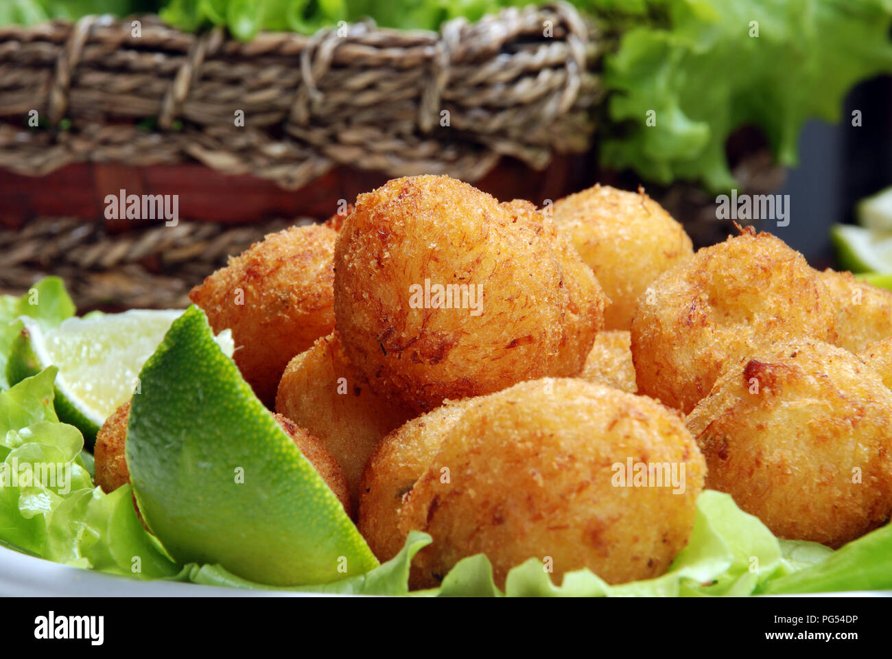 salt cod fritters Stock Photo - Alamy