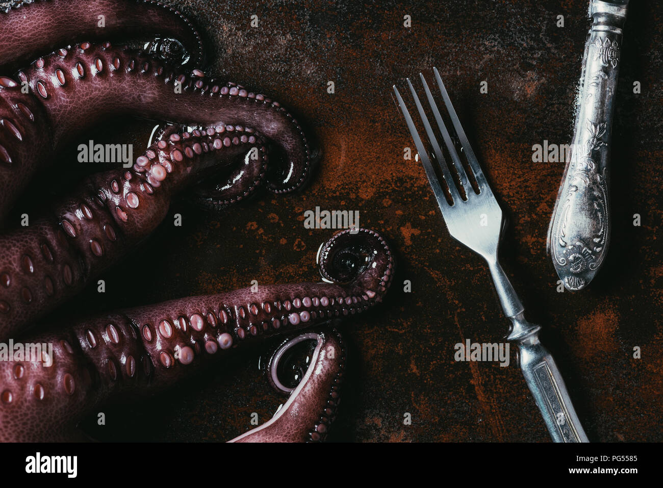 Octopus on fork hi-res stock photography and images - Alamy