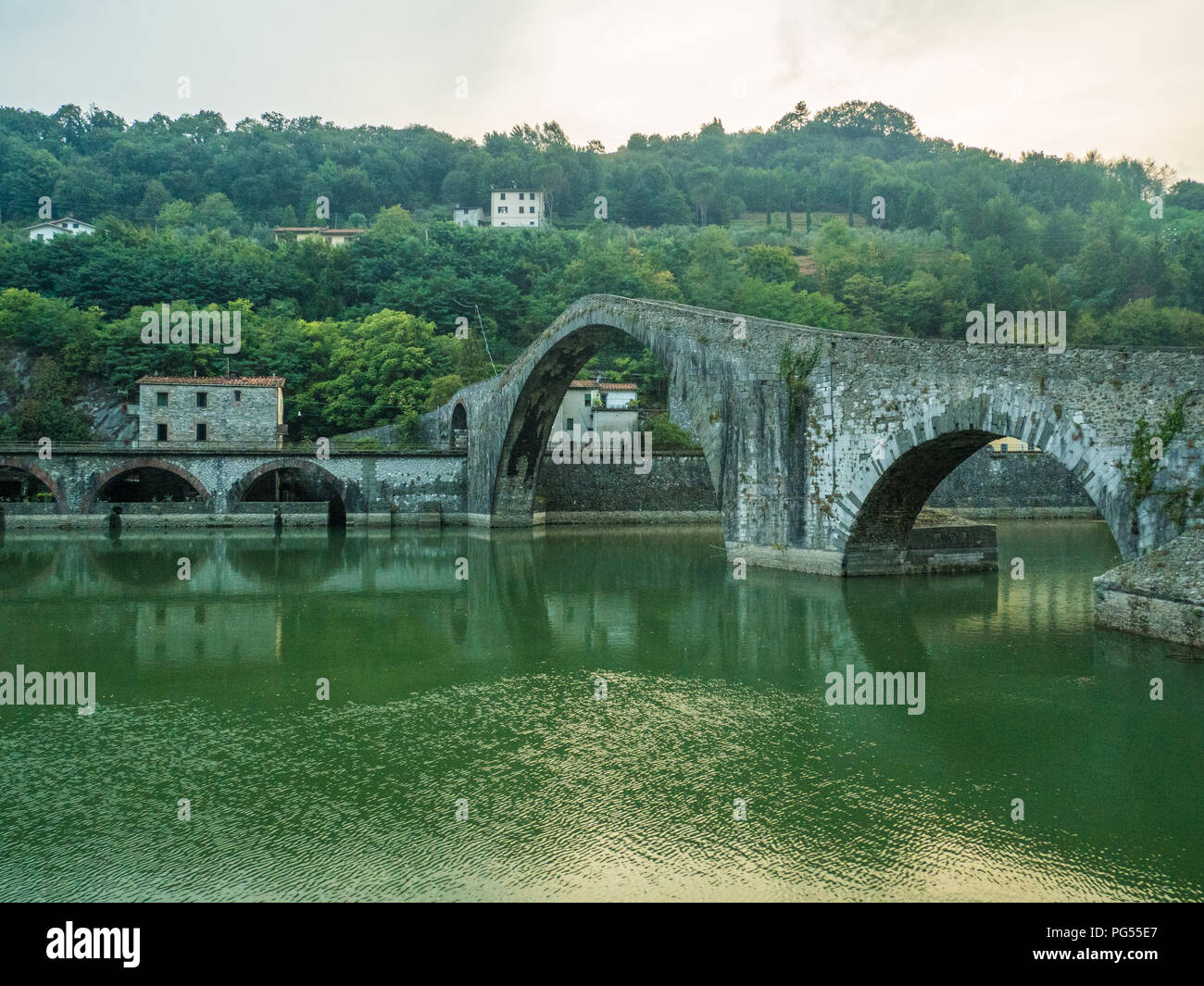 "Ponte della Maddalena" bridge aka Ponte del Diavolo (Devils Bridge) in ...