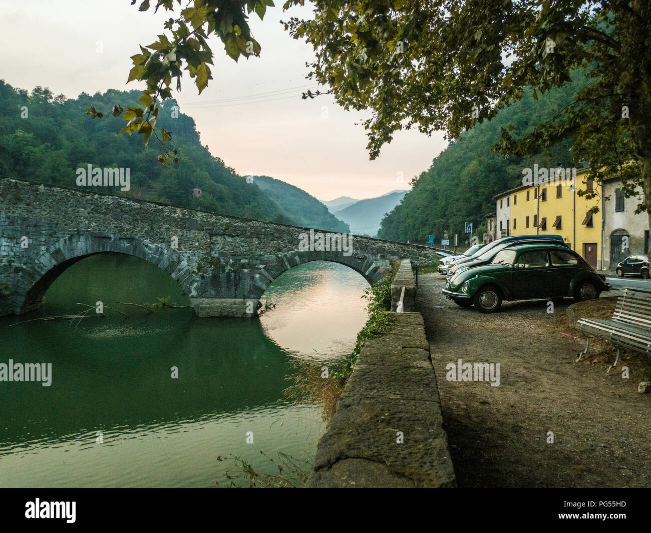 "Ponte della Maddalena" bridge aka Ponte del Diavolo (Devils Bridge) in ...