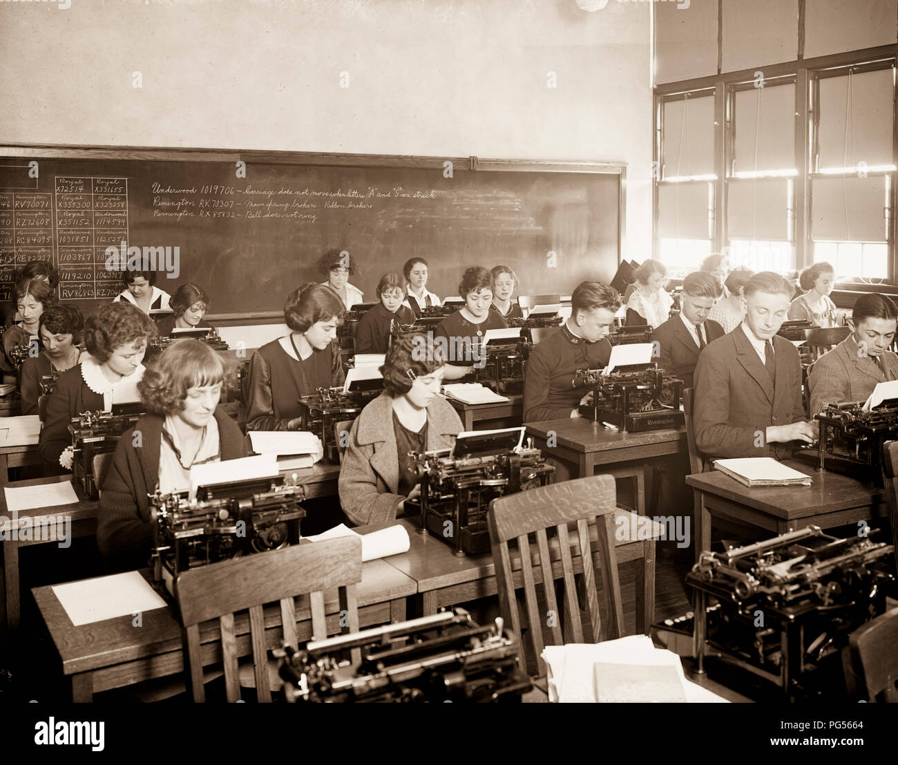 Eastern High School, Typewriting class, [Washington, D.C.] Stock Photo ...