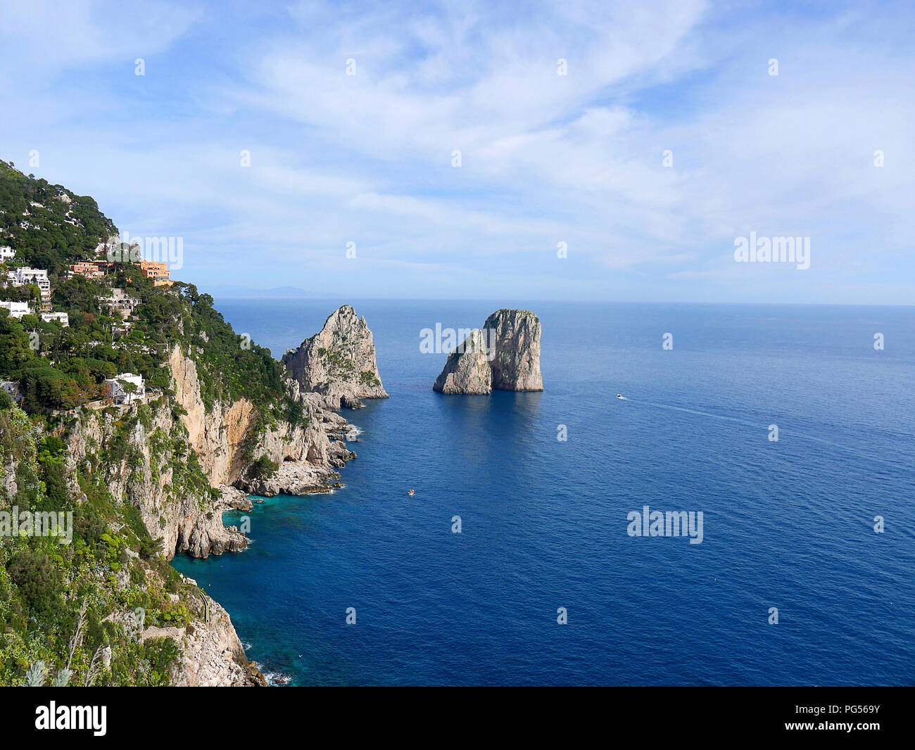 The Iconic Faraglioni Rocks off the coast of the Isle of Capri in the ...