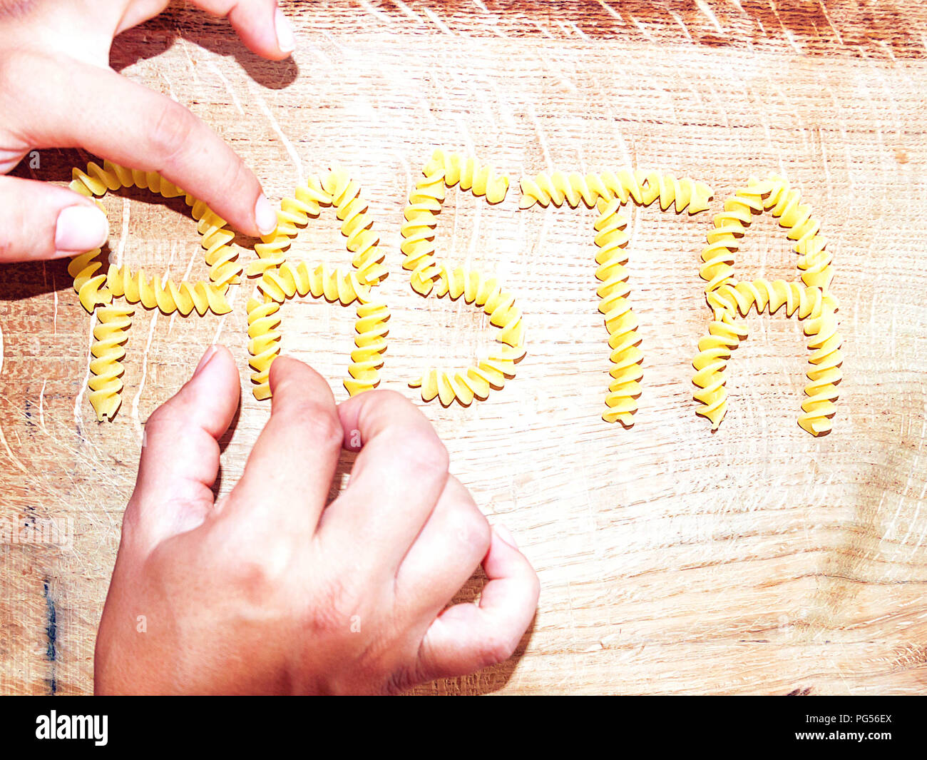 Pasta word hi-res stock photography and images - Alamy