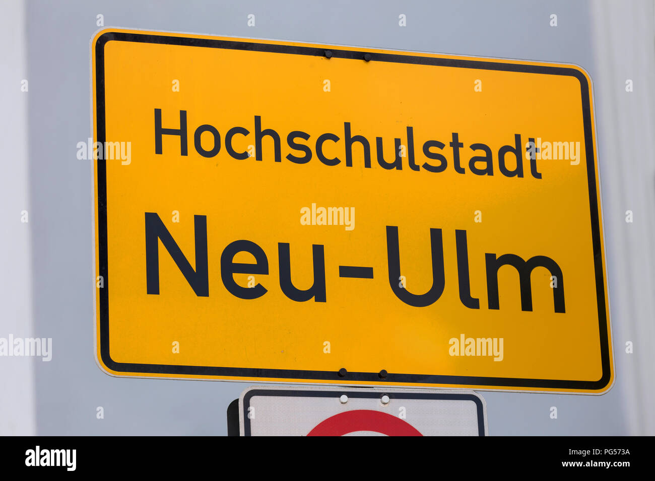 new ulm germany city sign Stock Photo - Alamy