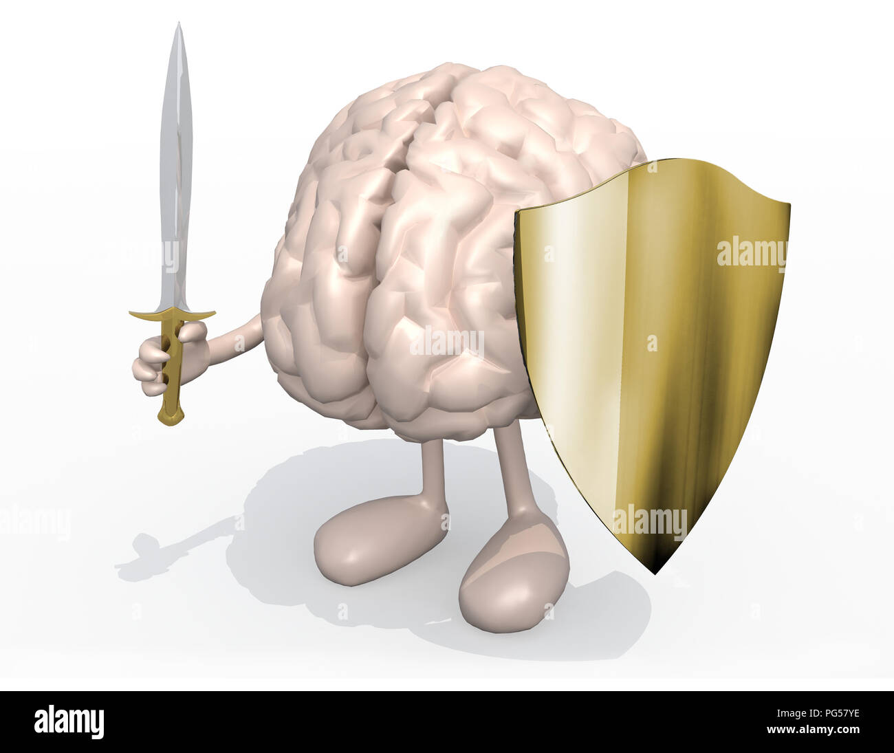 Shield brain Cut Out Stock Images & Pictures - Alamy