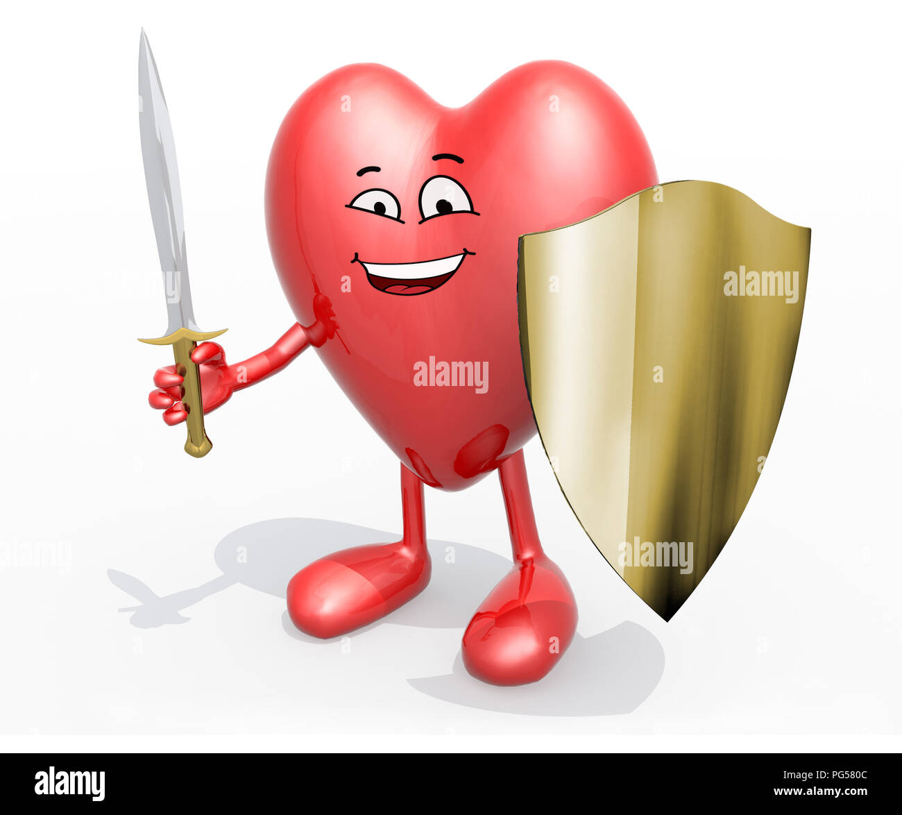 Sword heart illustration Cut Out Stock Images & Pictures - Alamy