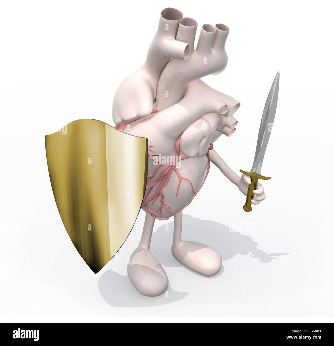 Heart With Sword 3d