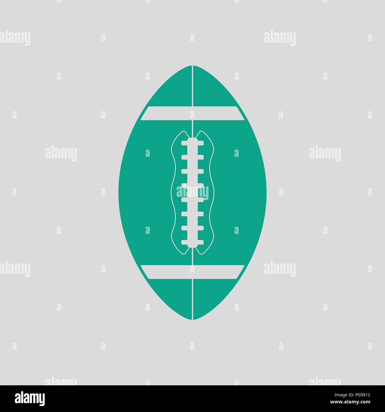 American football icon. Gray background with green. Vector illustration ...