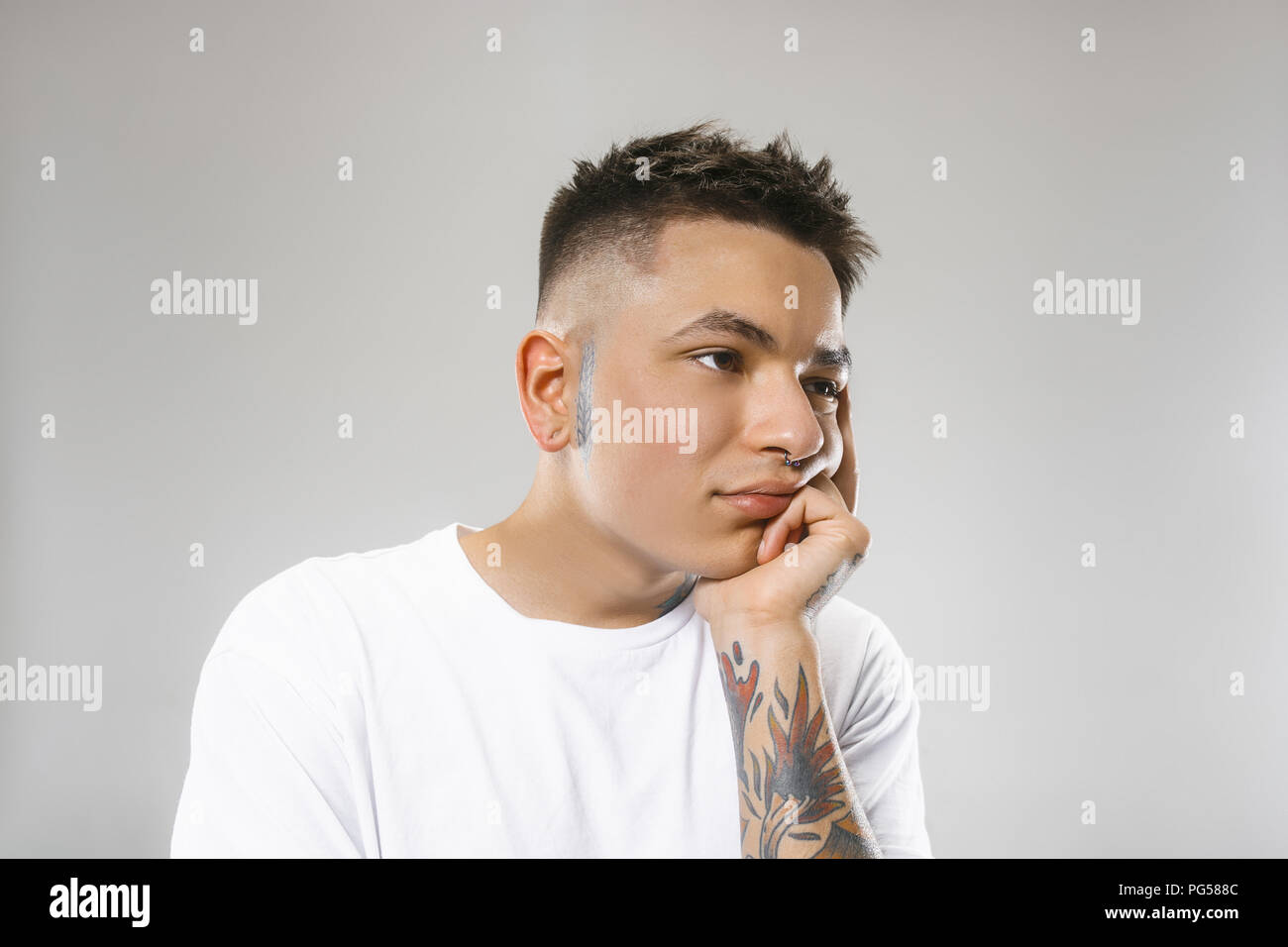 I am tired of everything. Bored man. Boring, dull, tedious concept ...