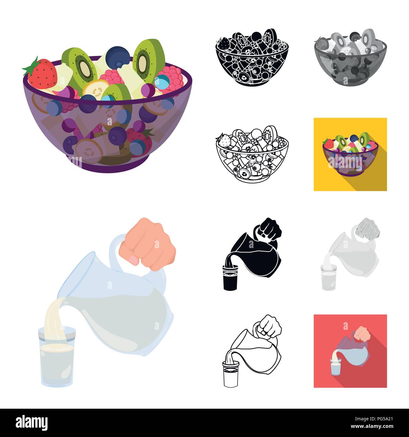 Dessert fragrant cartoon,black,flat,monochrome,outline icons in set ...