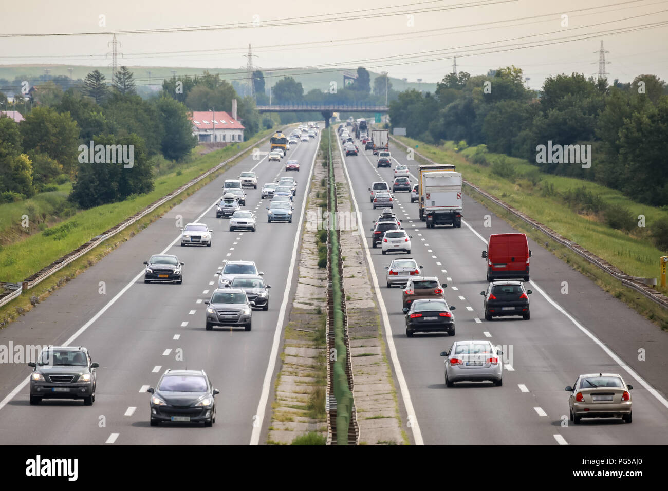 Traffic on the Zagreb highway bypass in Zagreb, Croatia Stock Photo - Alamy