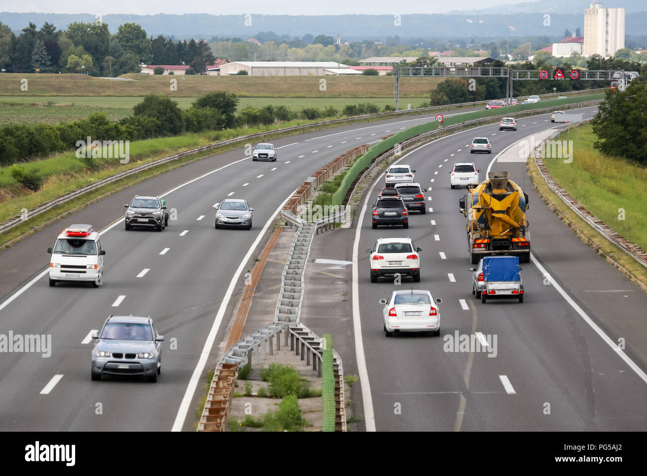 Traffic on the Zagreb highway bypass in Zagreb, Croatia Stock Photo - Alamy