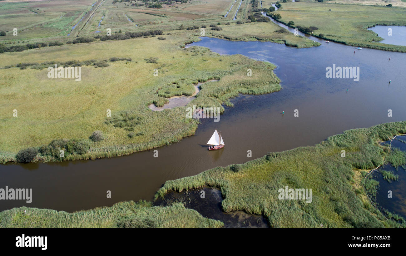 Norfolk broads aerial hi-res stock photography and images - Alamy