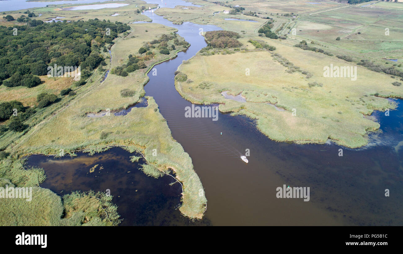 Drone picture dated August 22nd shows sail boats Hickling Broad on the ...