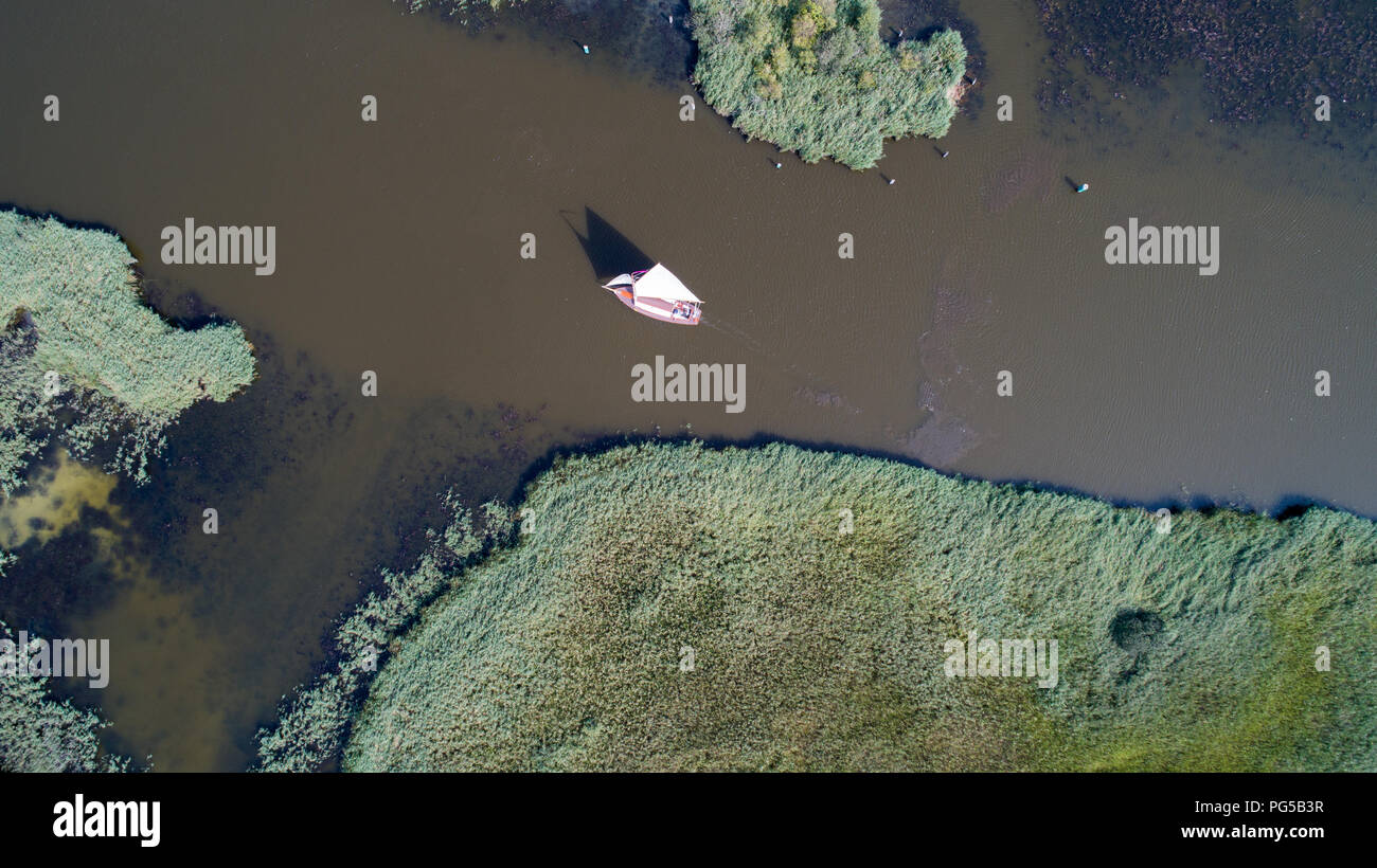 Drone picture dated August 22nd shows sail boats Hickling Broad on the ...