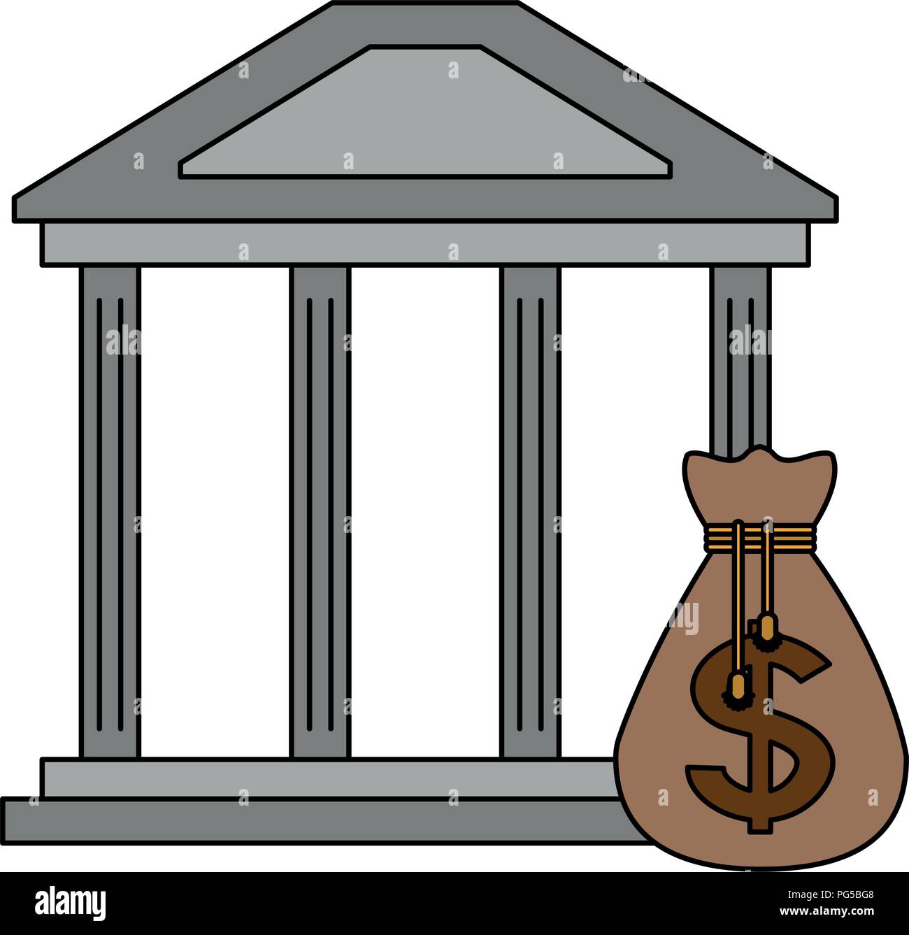 Bank building symbol Stock Vector Image & Art - Alamy