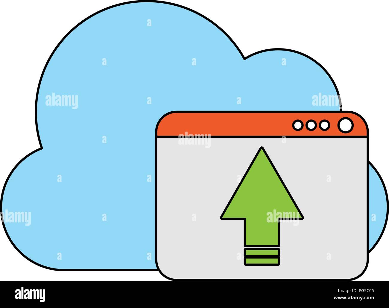 Cloud computing upload Stock Vector Image & Art - Alamy