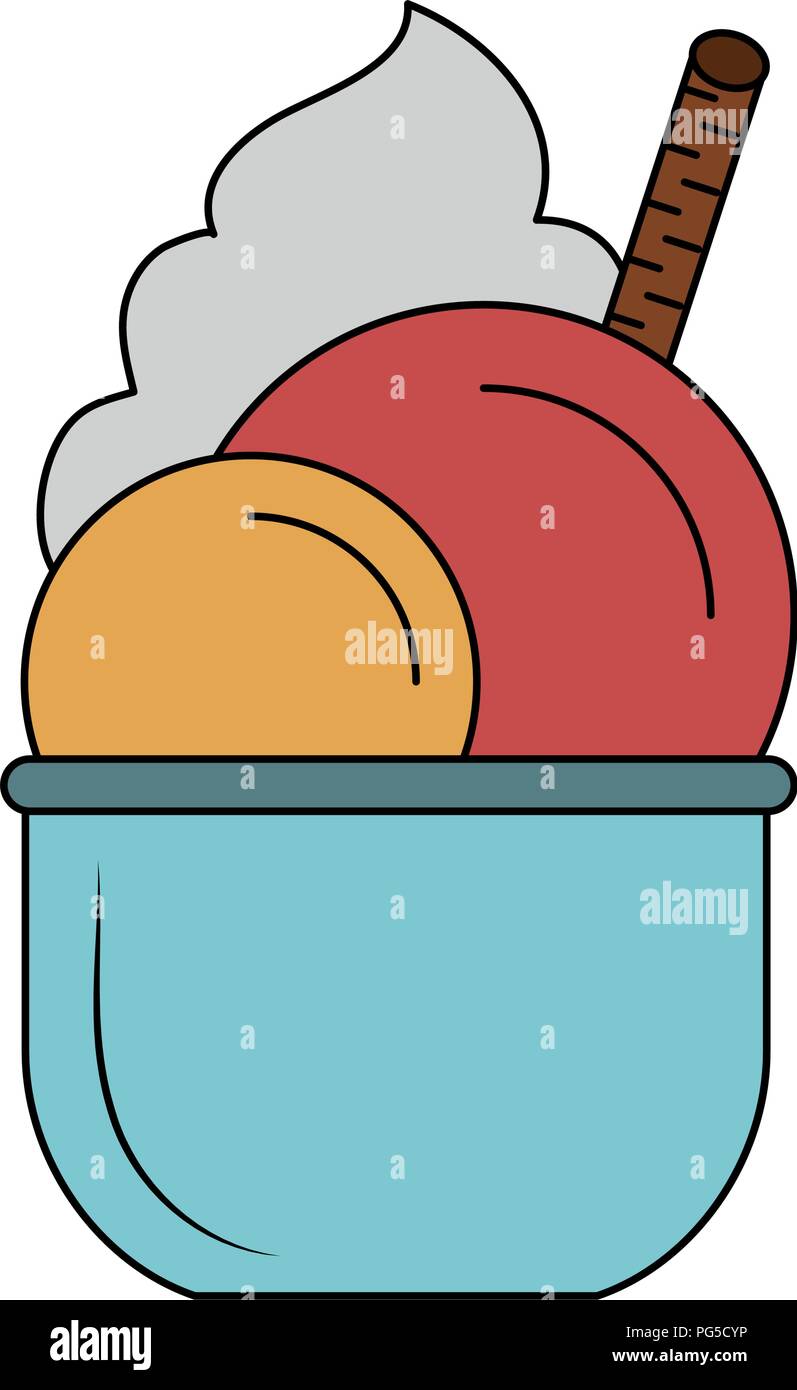Closeup delicious icecream on Stock Vector Images - Alamy