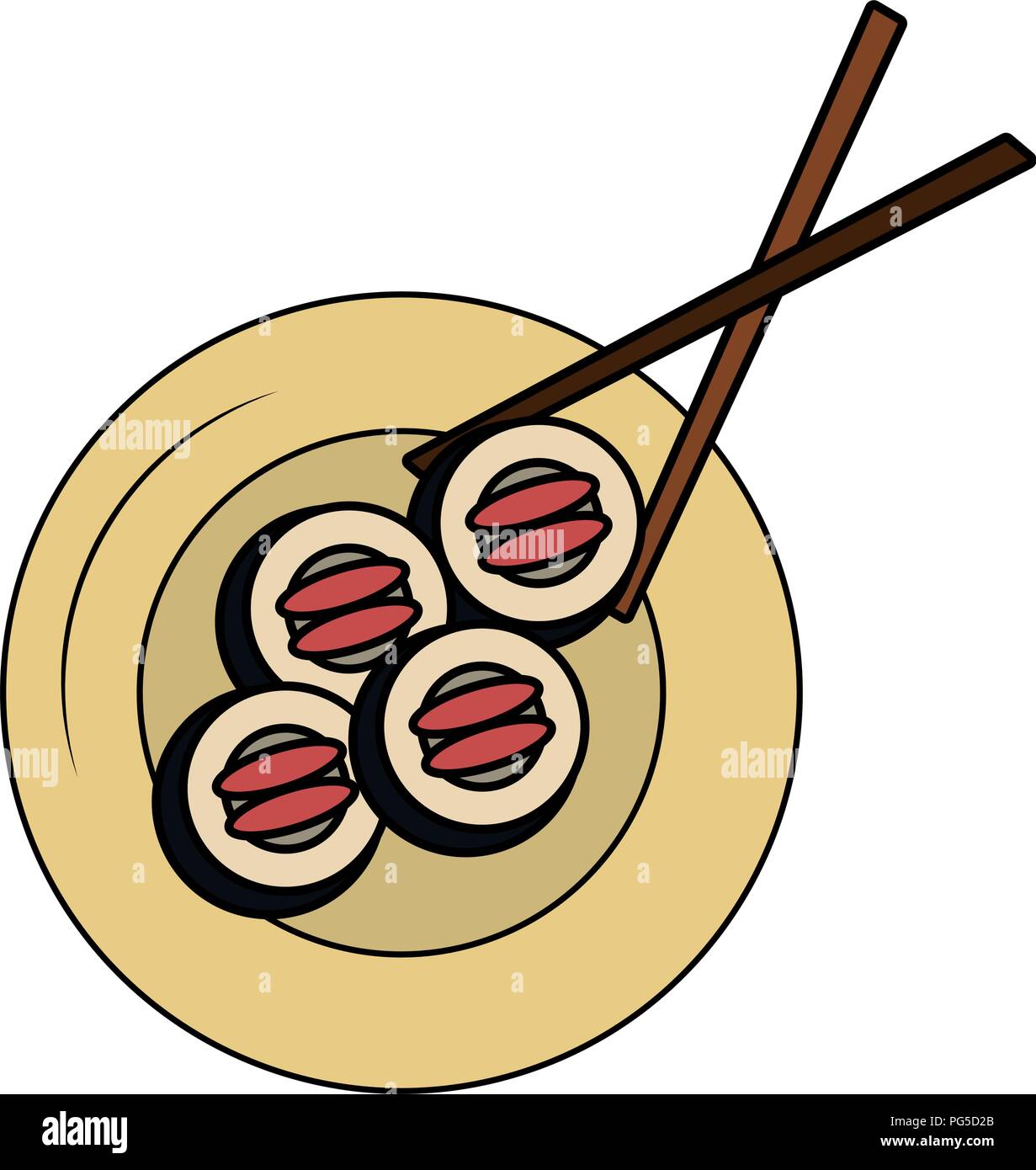 Set rolls salmon red Stock Vector Images - Alamy