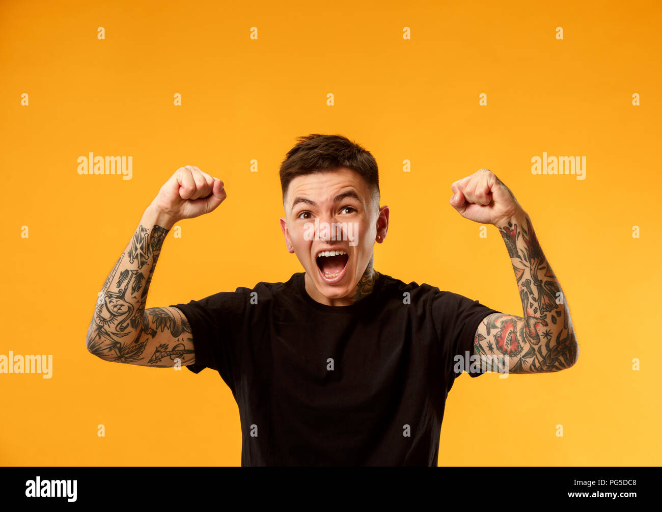 I won. Winning success happy man celebrating being a winner. Dynamic ...