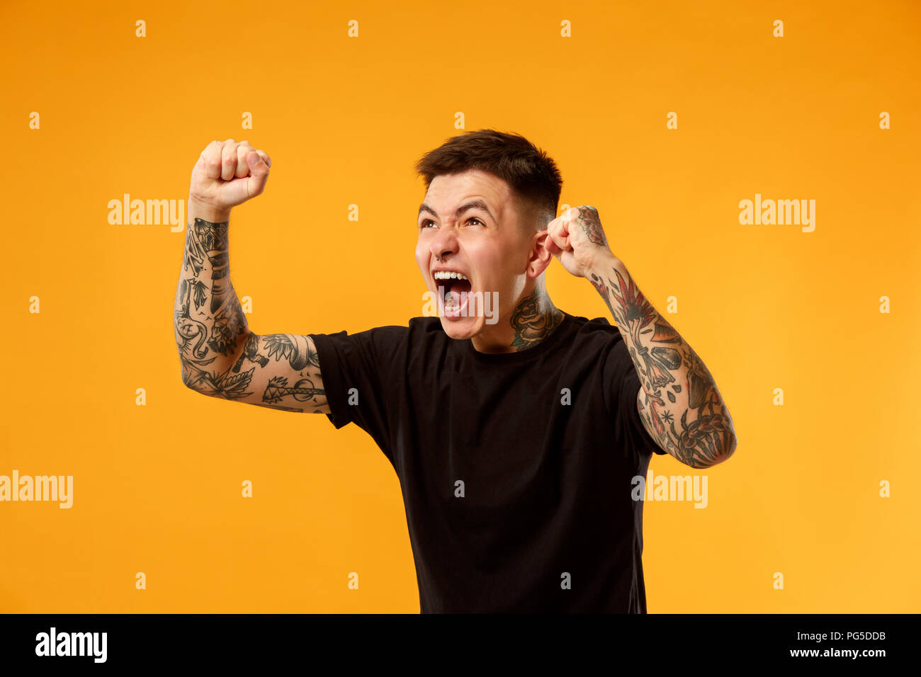 I won. Winning success happy man celebrating being a winner. Dynamic ...