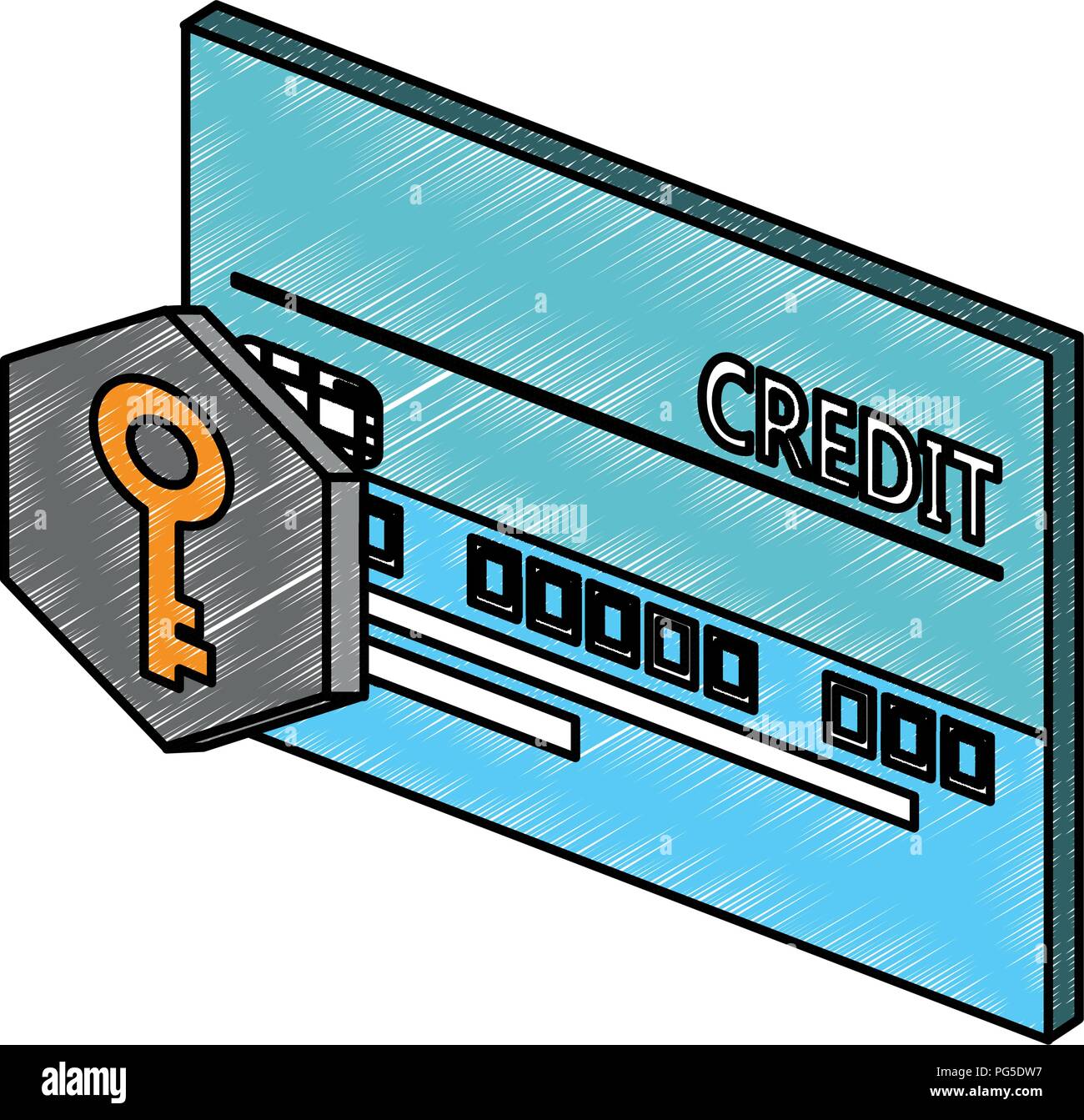 Security credit card scribble Stock Vector Image & Art - Alamy
