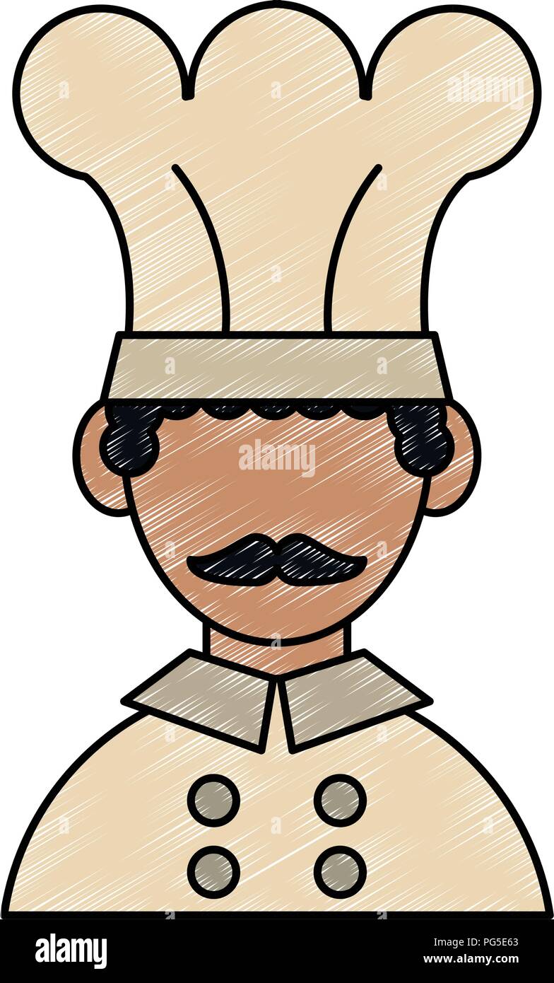 Chef head avatar scribble Stock Vector Image & Art - Alamy