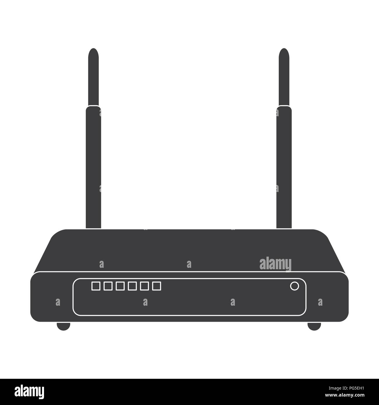 Router, single icon in black style.Router vector symbol stock ...