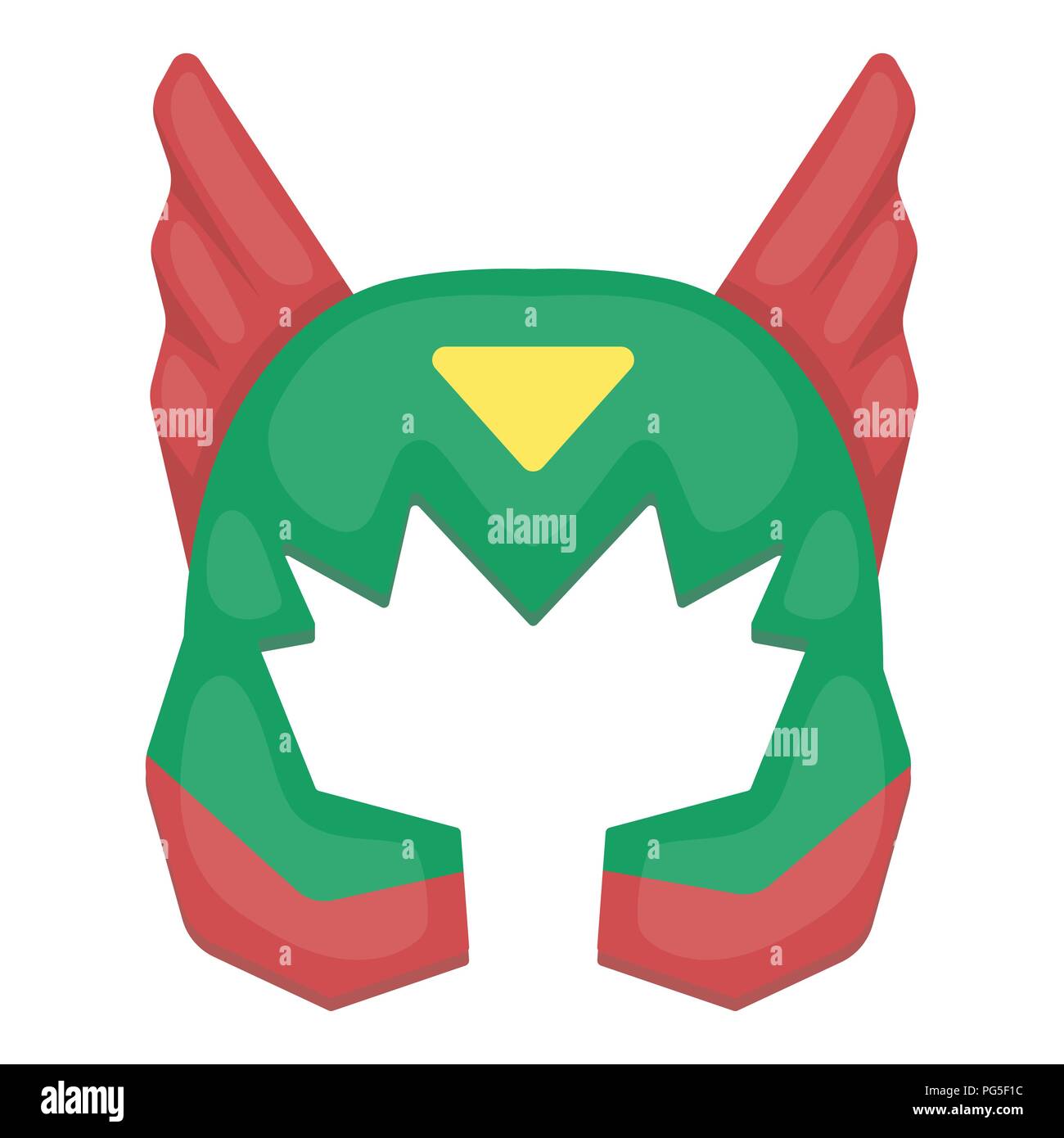 Superhero's helmet icon in cartoon style isolated on white background ...