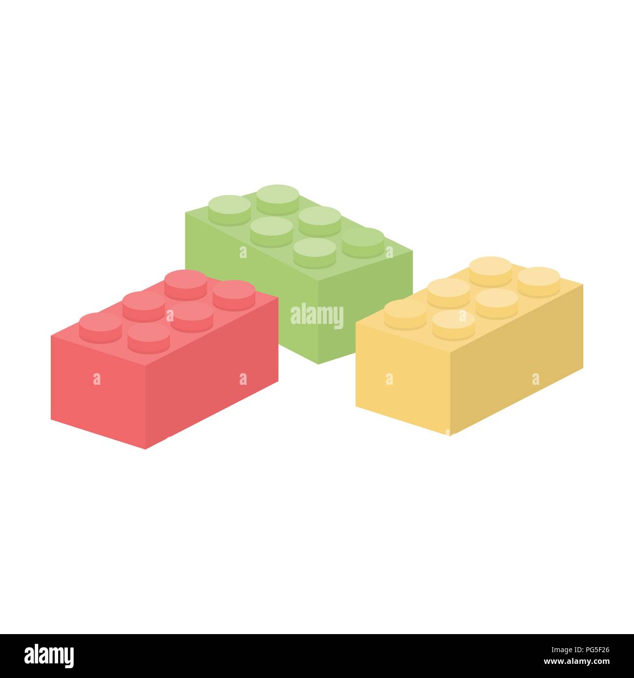 Building block cartoon icon. Illustration for web and mobile Stock ...