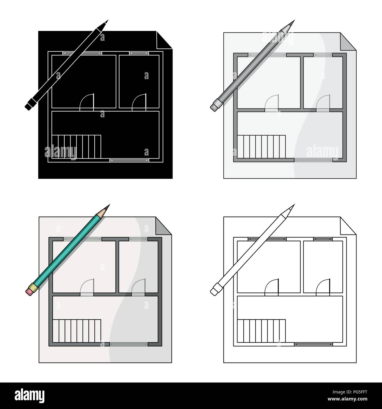 House plan.Realtor single icon in cartoon style vector symbol stock ...