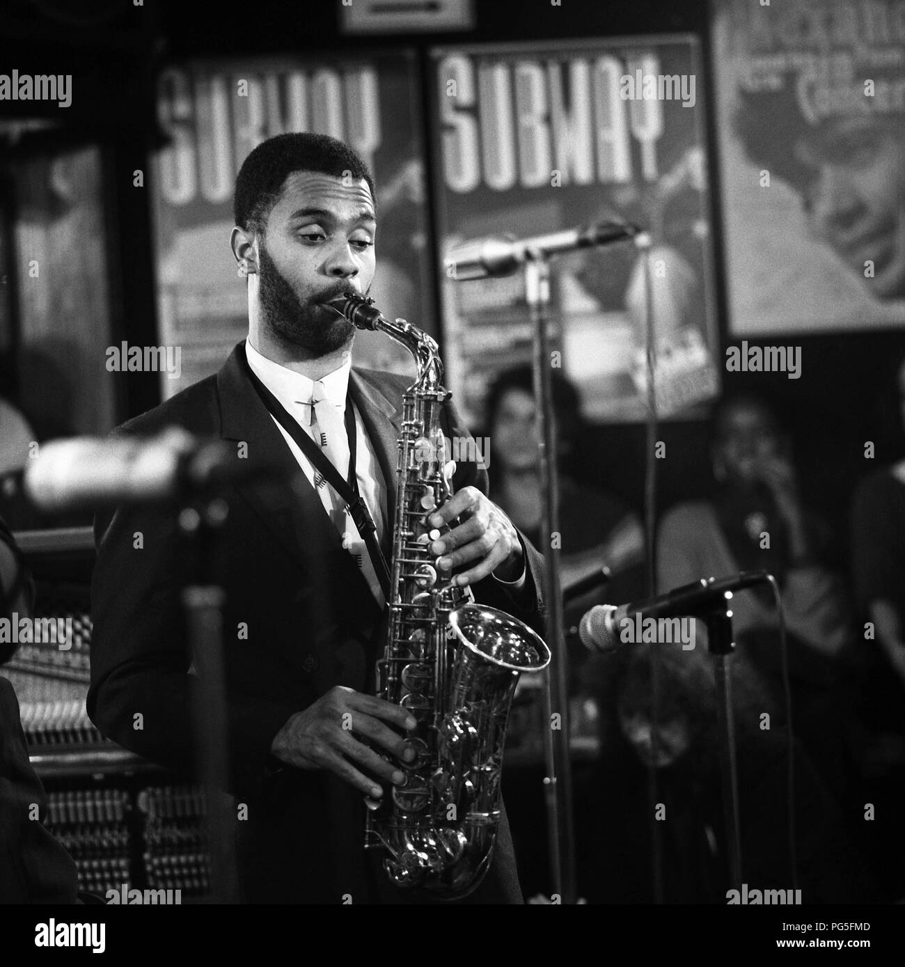 Historical saxophonist Black and White Stock Photos & Images - Alamy