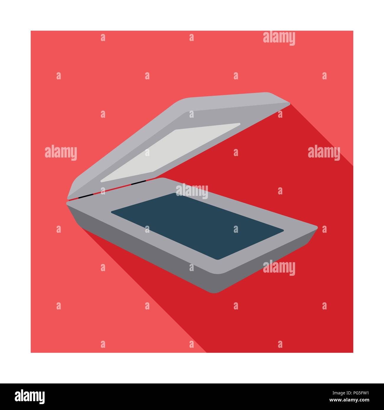 Scanner icon in flat design isolated on white background. Personal ...