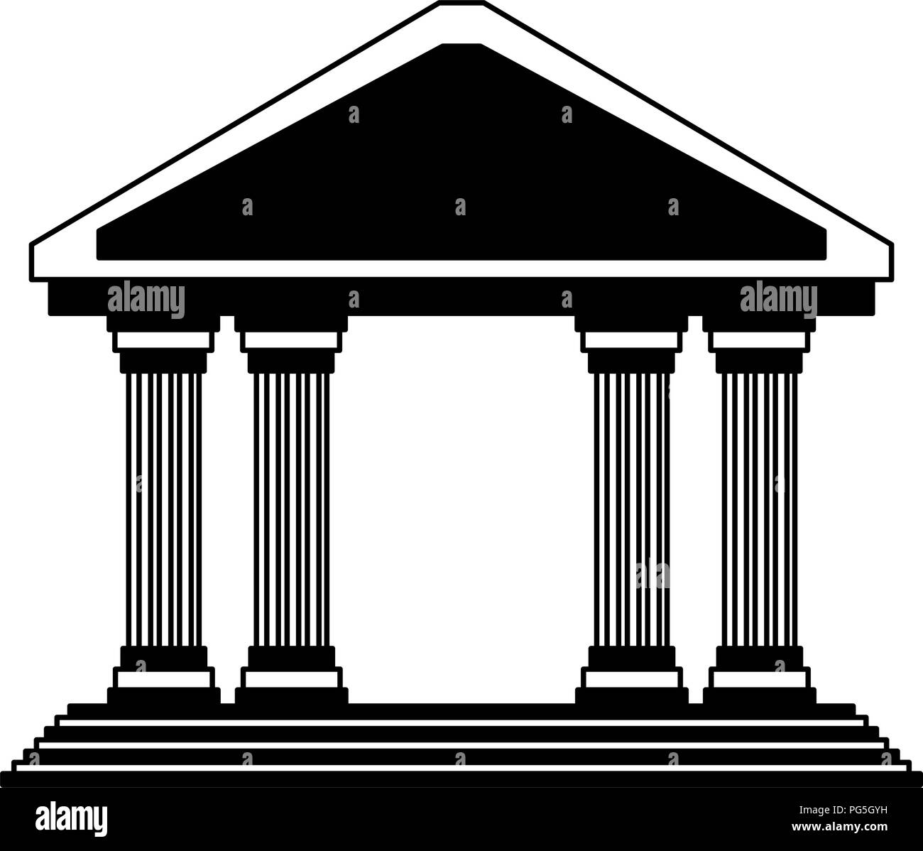 White columns building in Stock Vector Images - Alamy