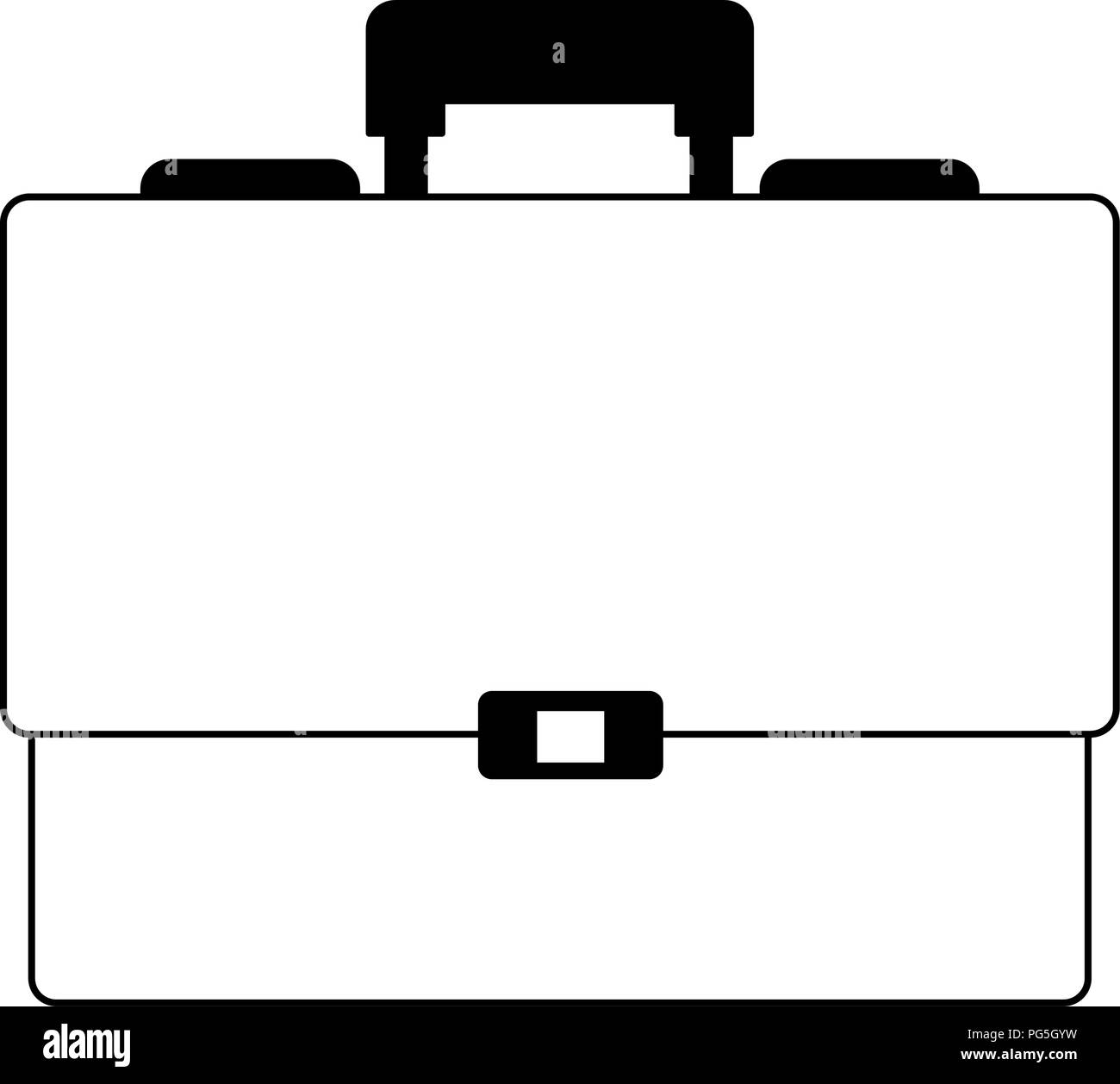 Business briefcase symbol in black and white Stock Vector Image & Art ...