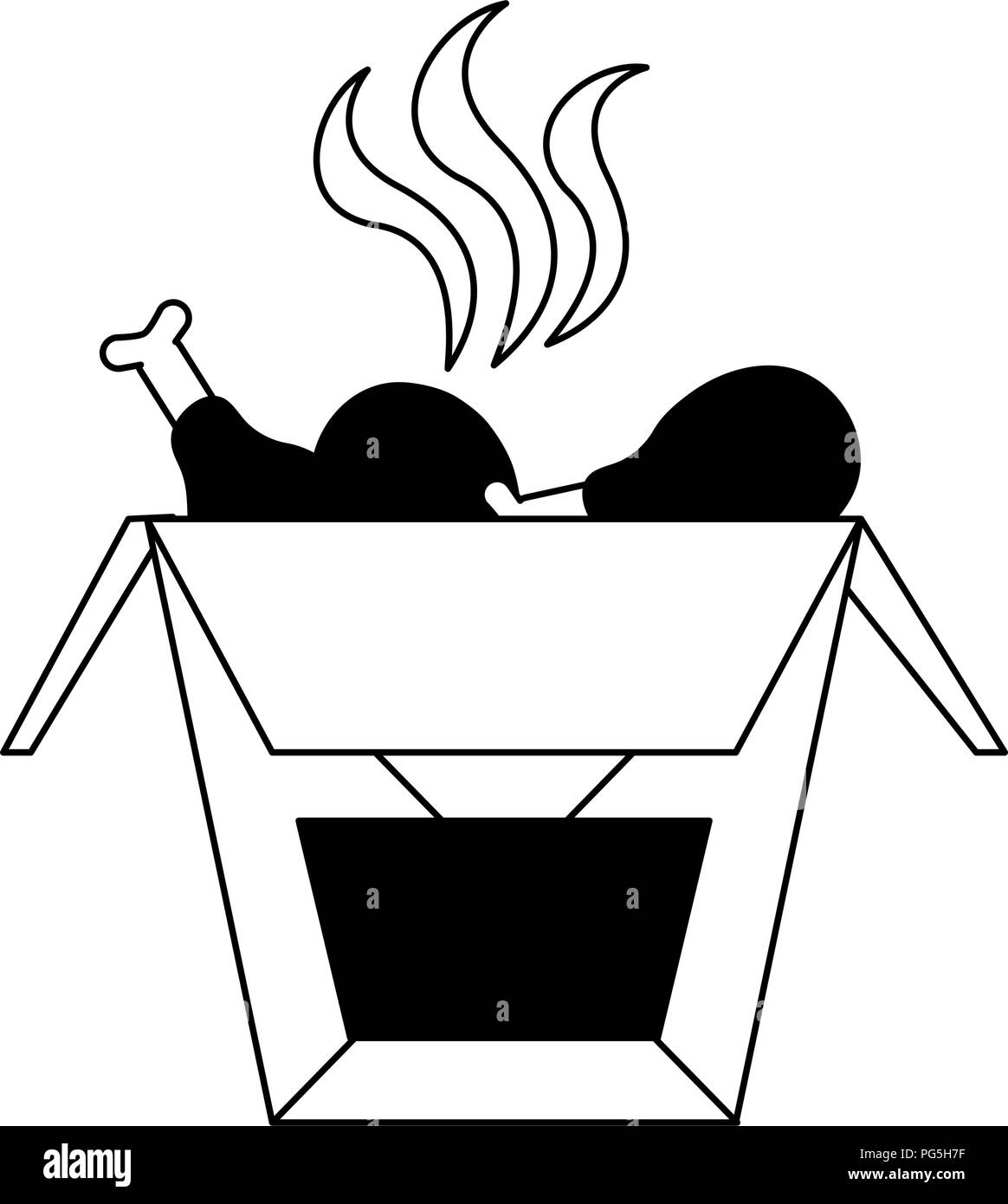 Fried chicken thighs in Stock Vector Images - Alamy