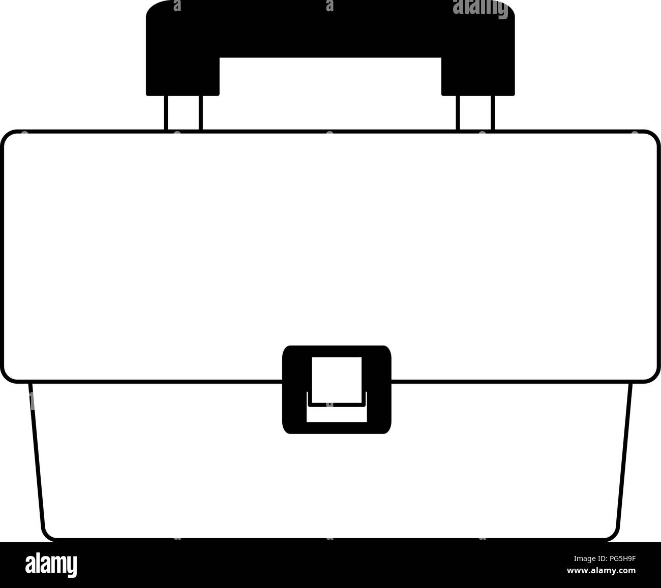Business briefcase symbol in black and white Stock Vector Image & Art ...